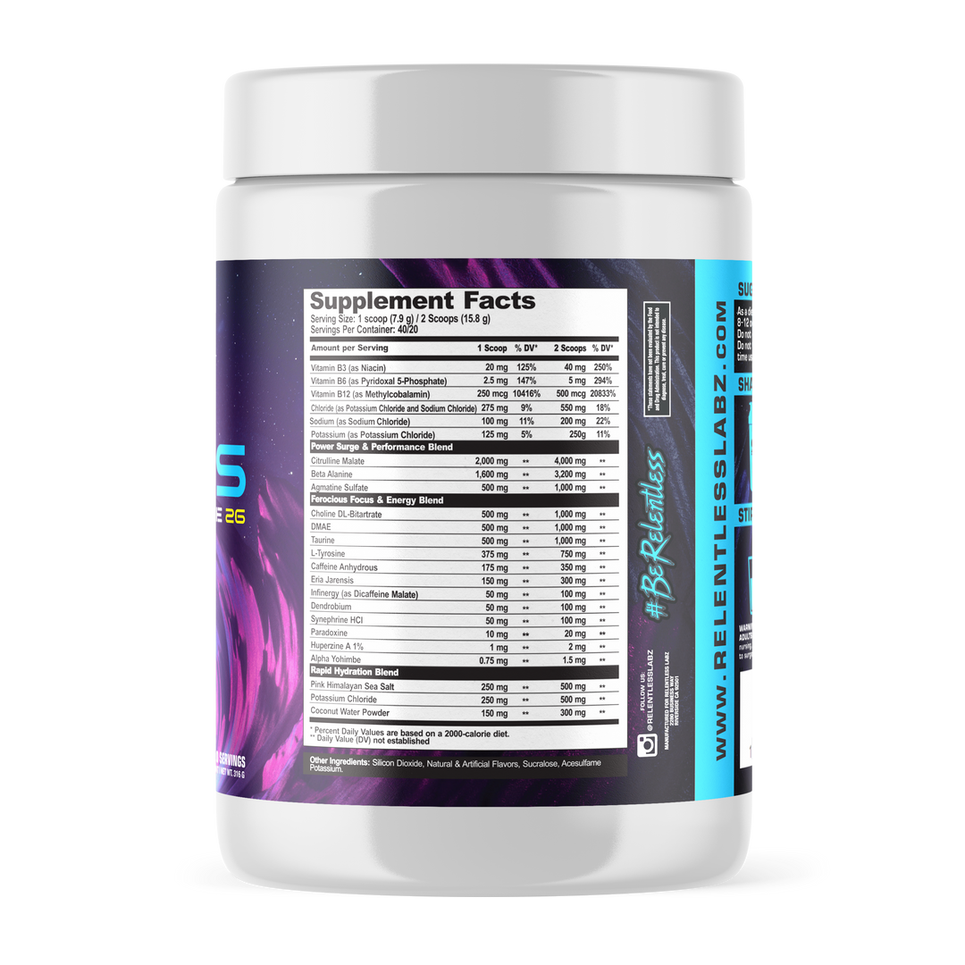 Relentless Labz: Genesis Pre workout – www.relentlesslabz.com
